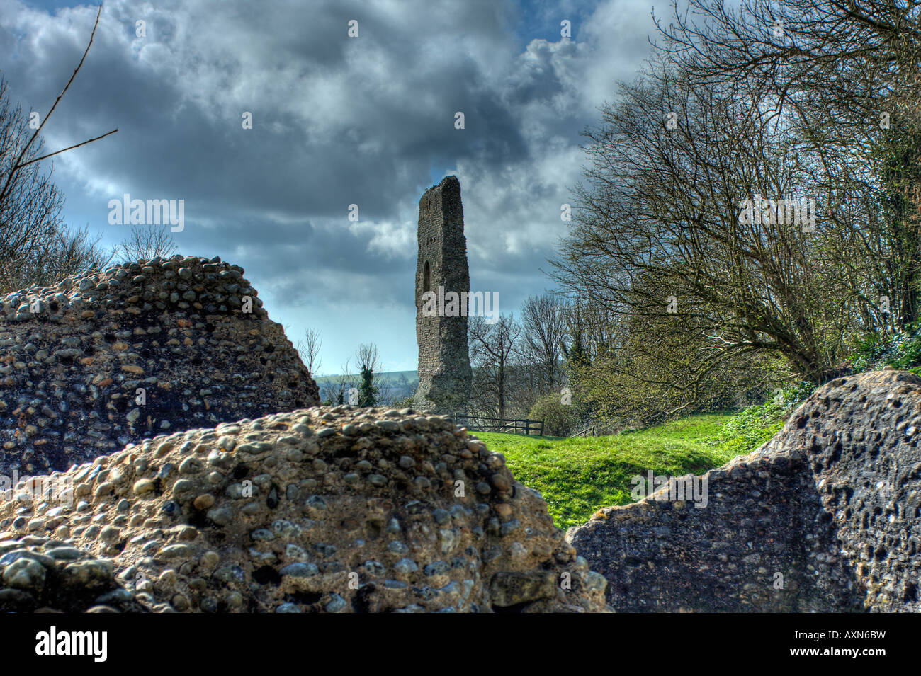 HDR image of Bramber Castle West Sussex Stock Photo - Alamy