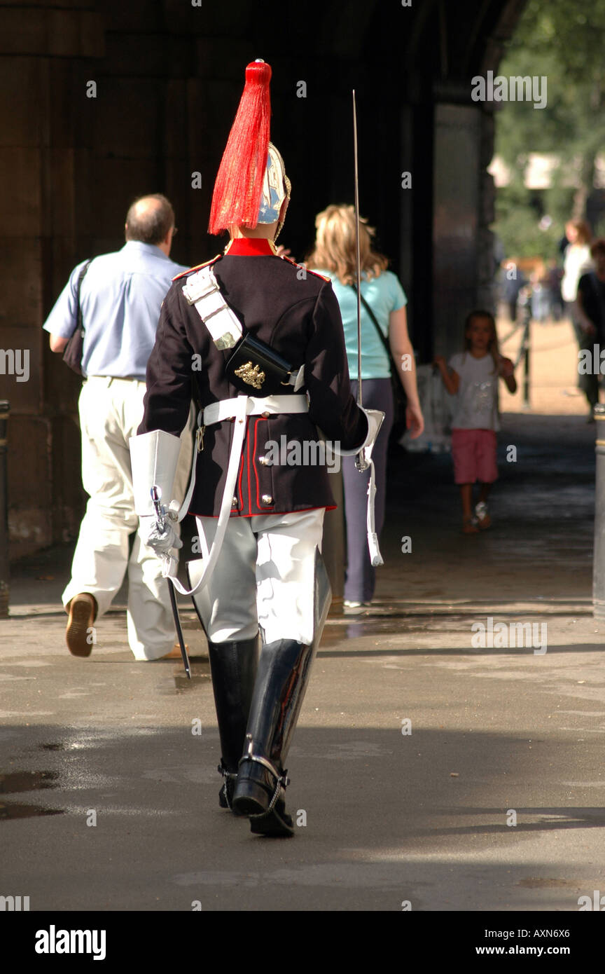 Household Cavalry The Blues and Royals guard on duty in front of Horse ...