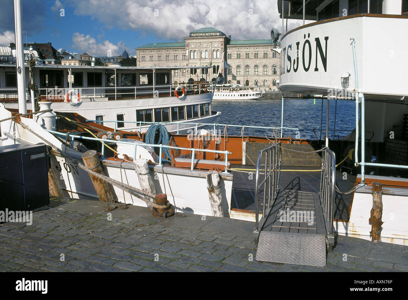 Welcome aboard Tourist Steamer in Stockholm Sweden Stock Photo - Alamy