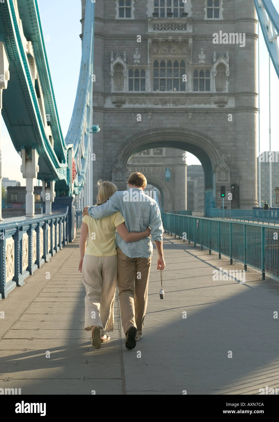 Girl Walking Over Bridge London High Resolution Stock Photography and ...