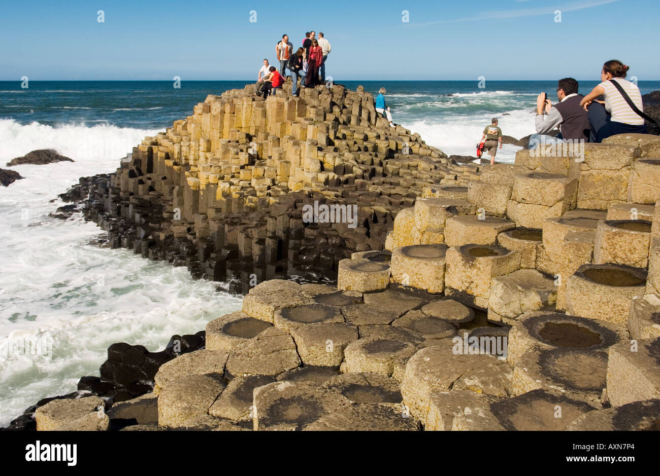 Columns of hexagonal basalt rock hi-res stock photography and images ...