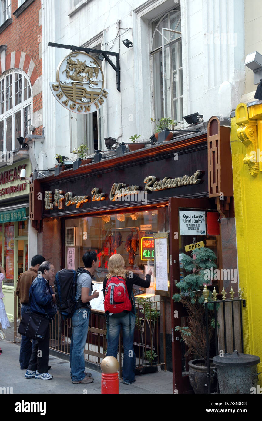 Dragon Inn chinese restaurant at Gerrard Street in London Chinatown ...
