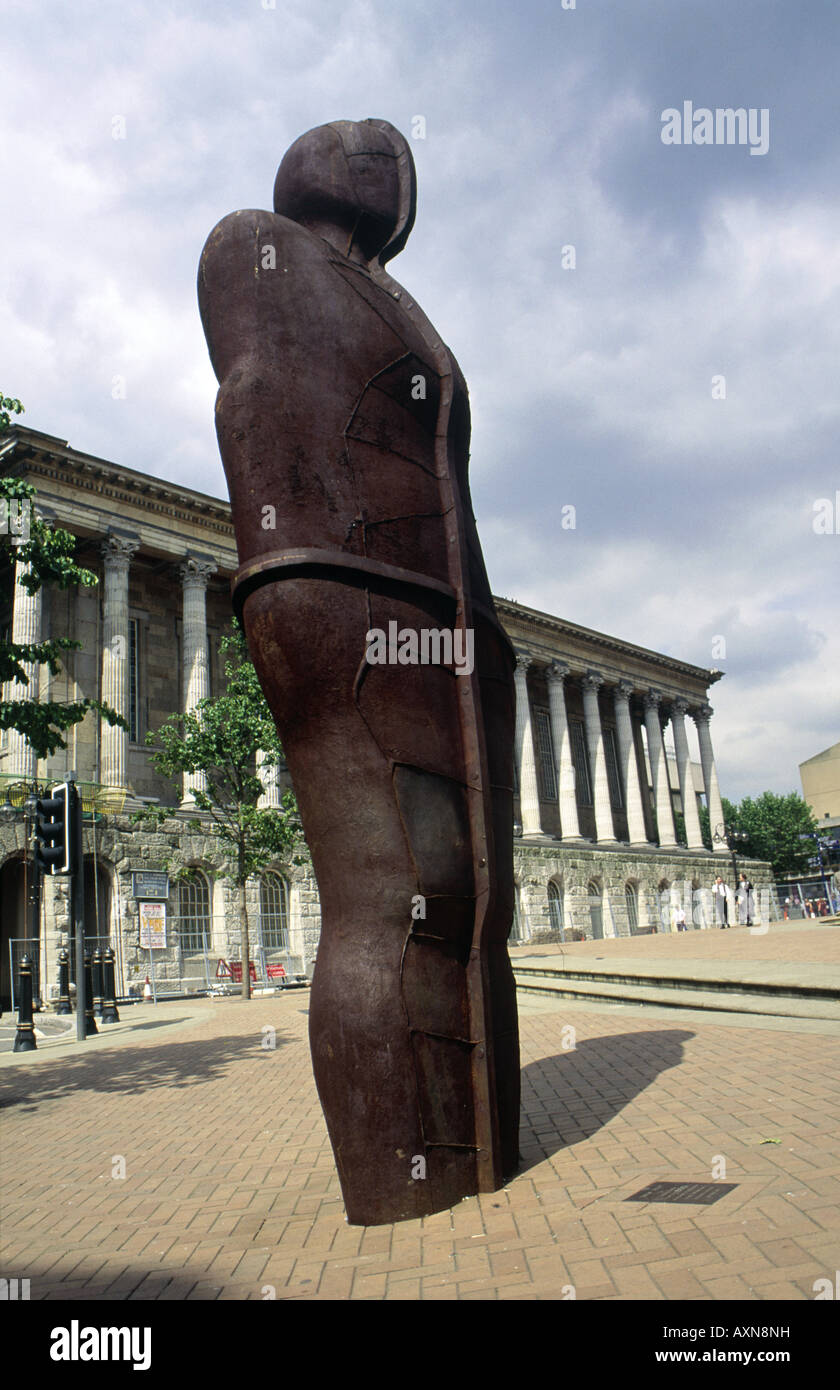 Iron Man statue Council House, Victoria Square in distance Stock Photo ...