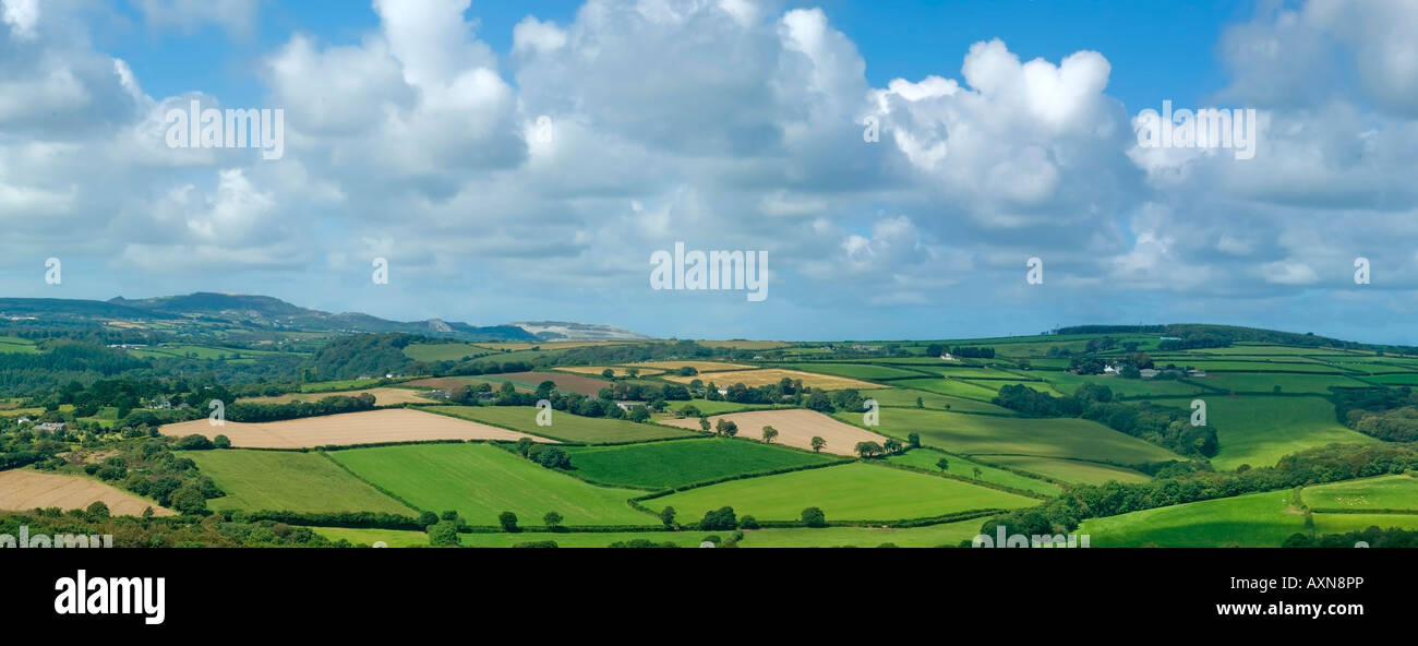 A view of cornwall countryside near fowey Stock Photo - Alamy