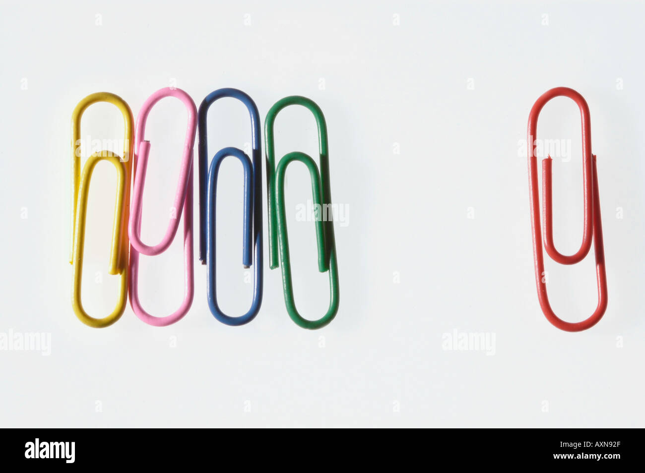 Five color clips Stock Photo - Alamy