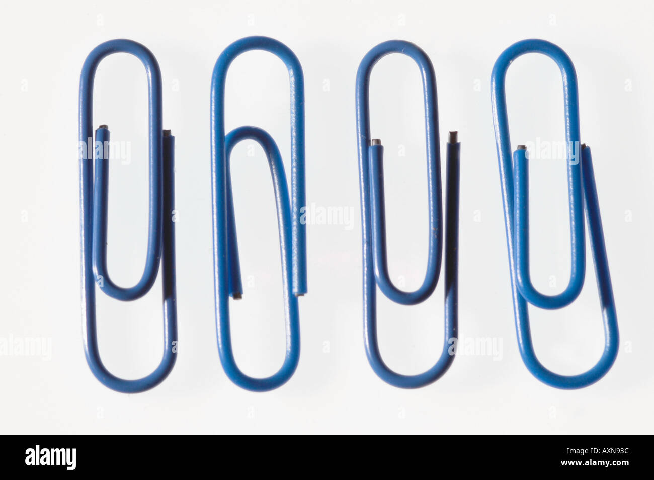 Four blue clips Stock Photo - Alamy