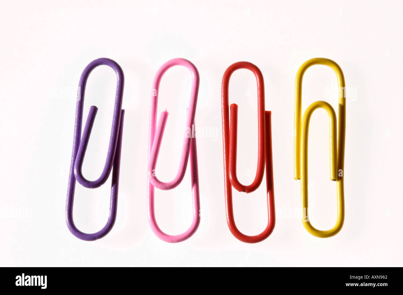 Four paper clips Cut Out Stock Images & Pictures - Alamy