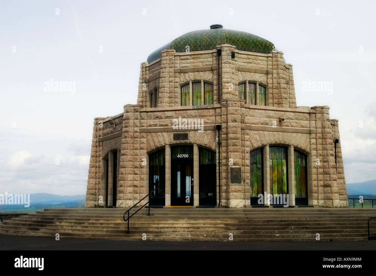 Exterior view of Vista House on the Columbia River Gorge Oregon Stock ...