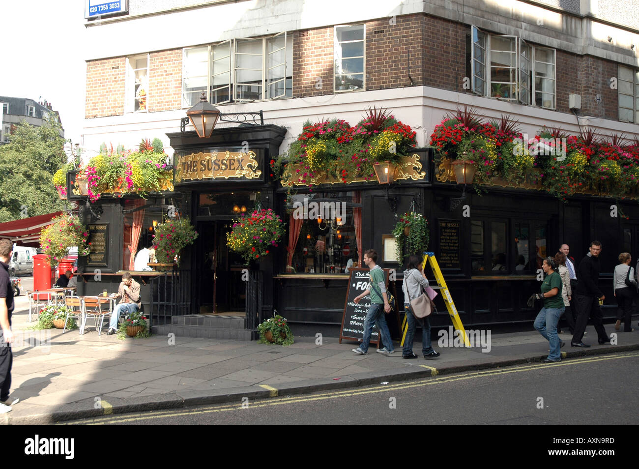 The Sussex pub in Covent Garden at Upper St. Martins Lane in London, UK ...