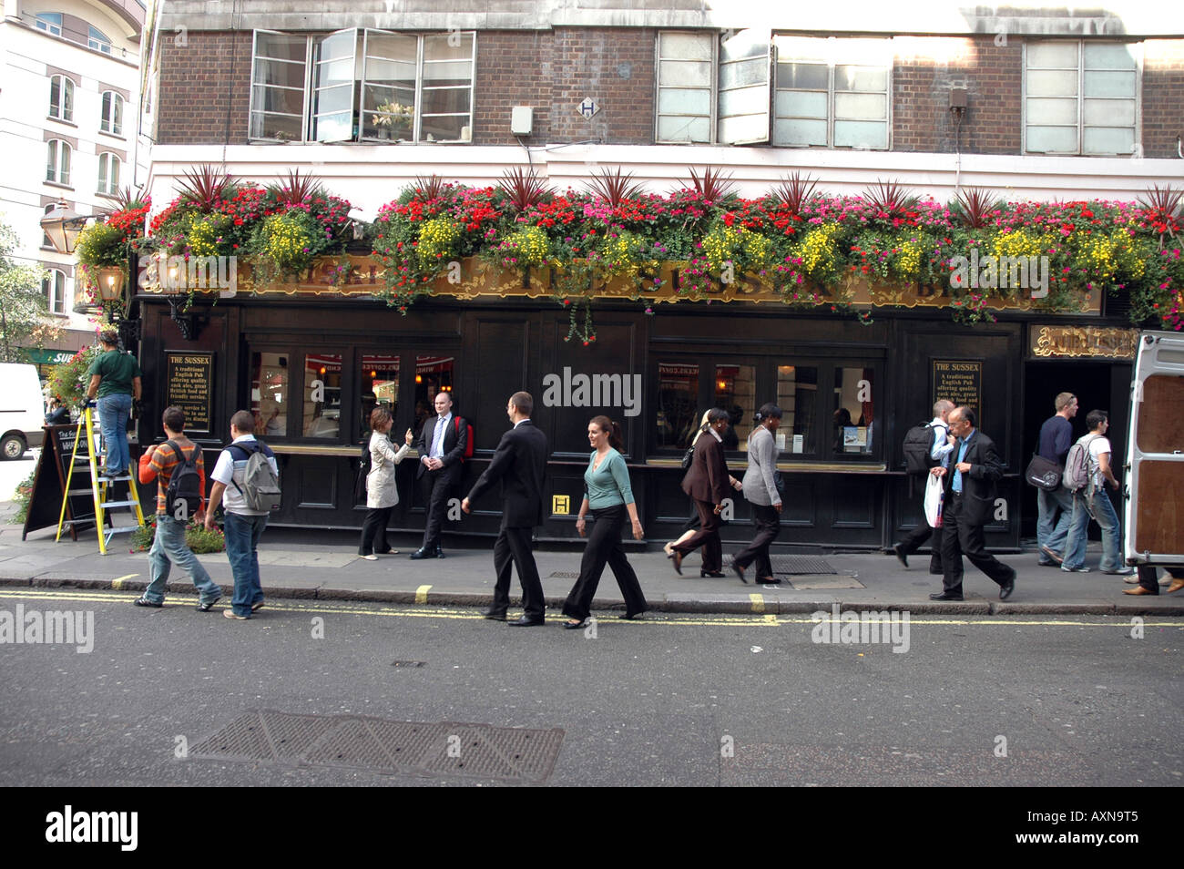 The Sussex pub in Covent Garden at Upper St. Martins Lane in London, UK ...