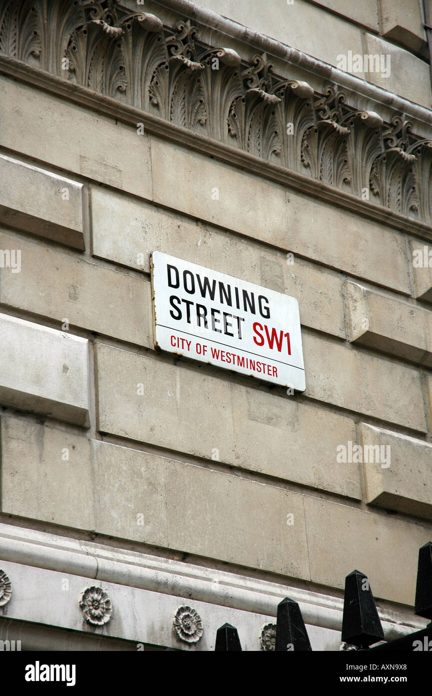 Downing Street sign in London, UK Stock Photo - Alamy