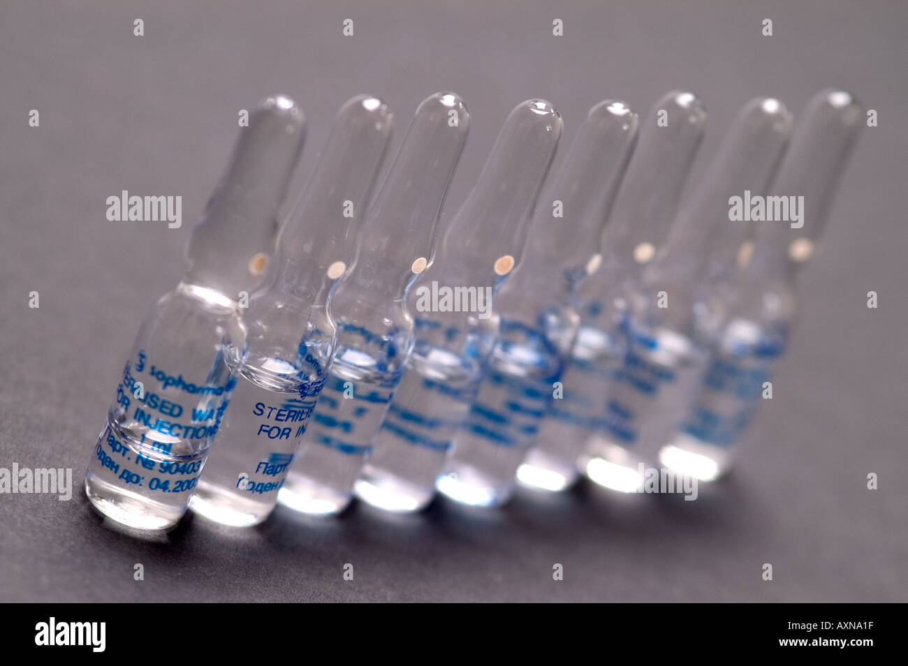 Syringe row ampoules medical treatment needle sickness treatment ...