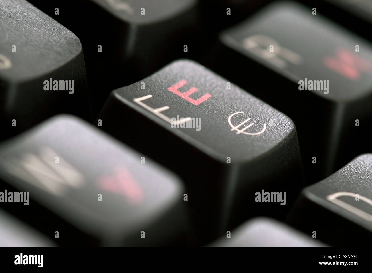 E Euro Clasp of black computer keyboard keys communication computing ...