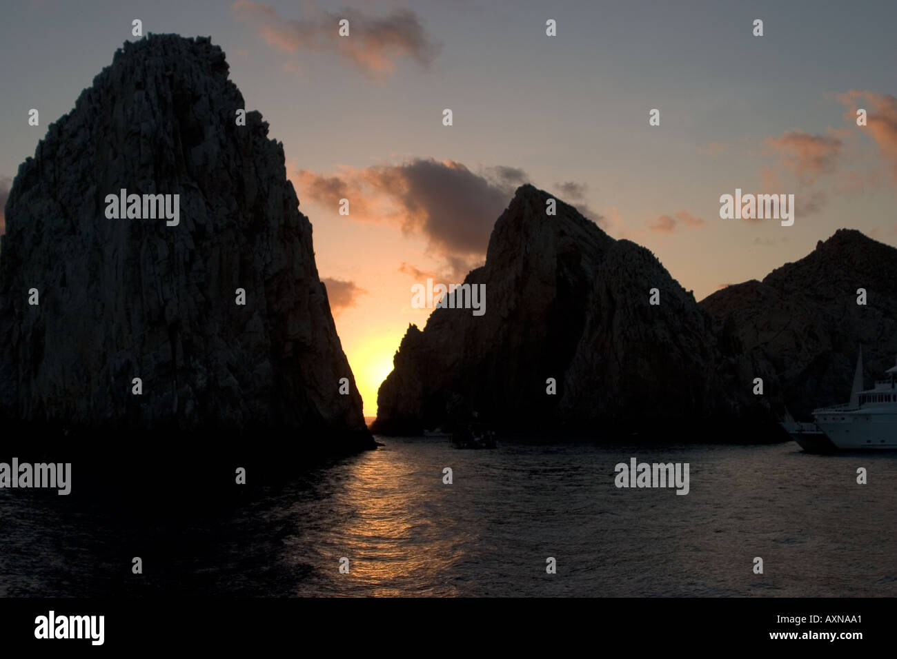 Rocks next to El Arco at Sunset Cabo San Lucas Baja California Mexico ...
