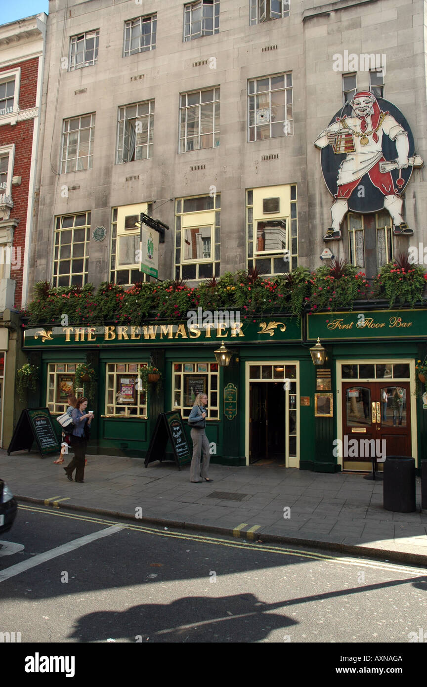 The Brewmaster pub at Leicester Square on Cranbourn Street in London ...