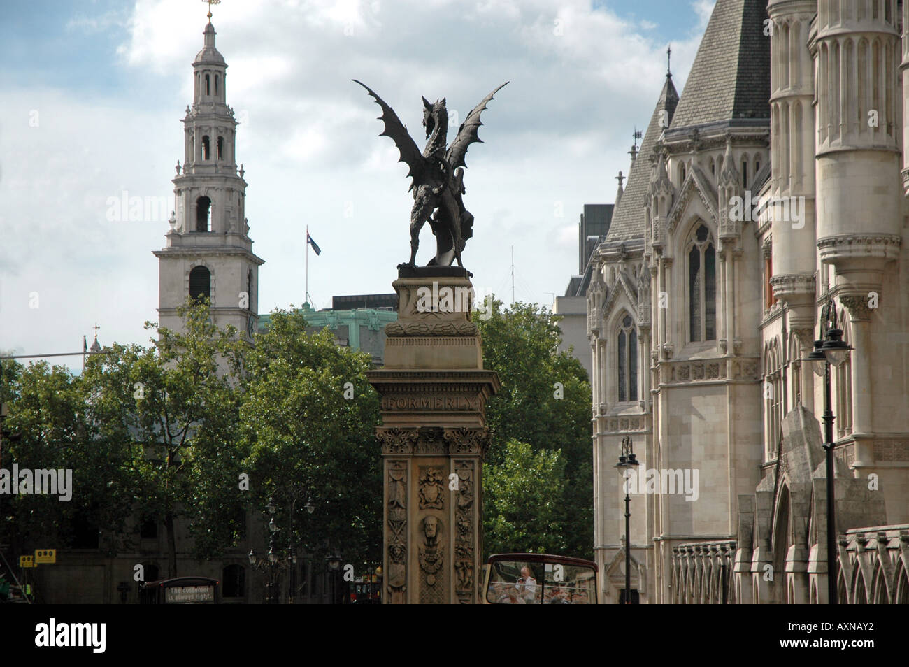 City of London dragon statue at Fleet Street in London, UK. Saint ...