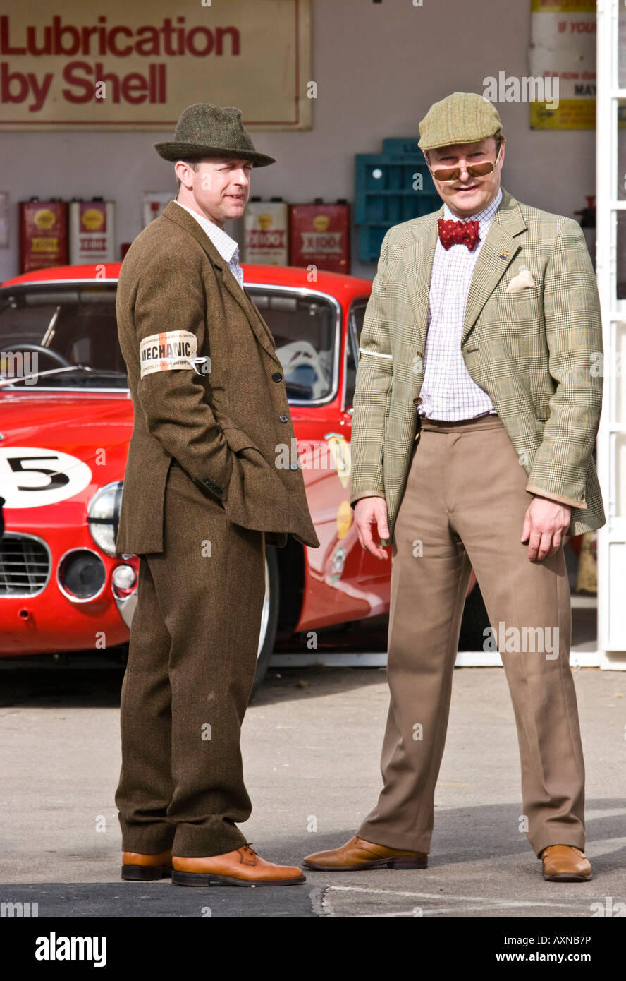 Gents at Woad Corner at Goodwood Revival 2007 Stock Photo - Alamy