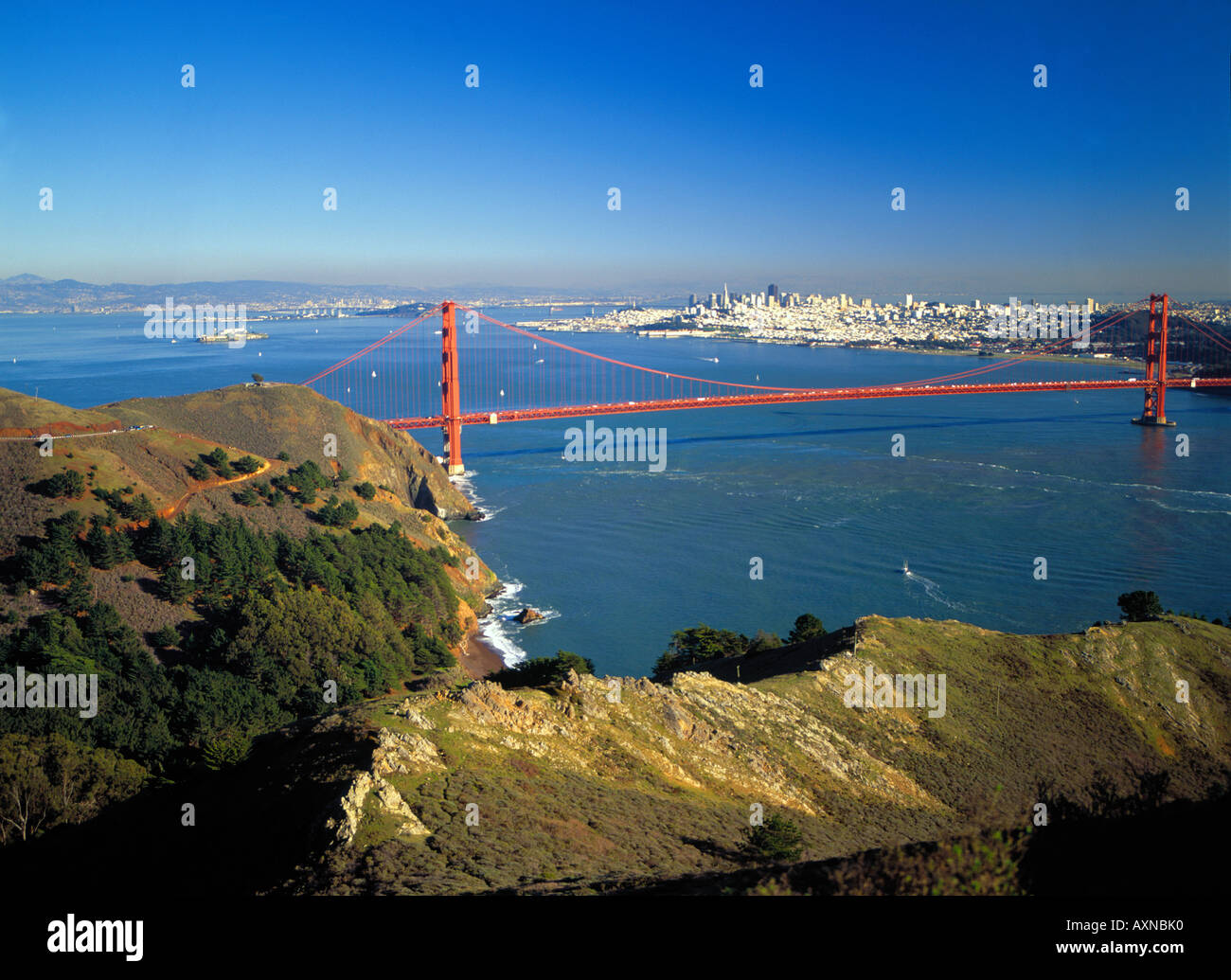 Golden Gate Bridge and San Francisco Bay Stock Photo - Alamy