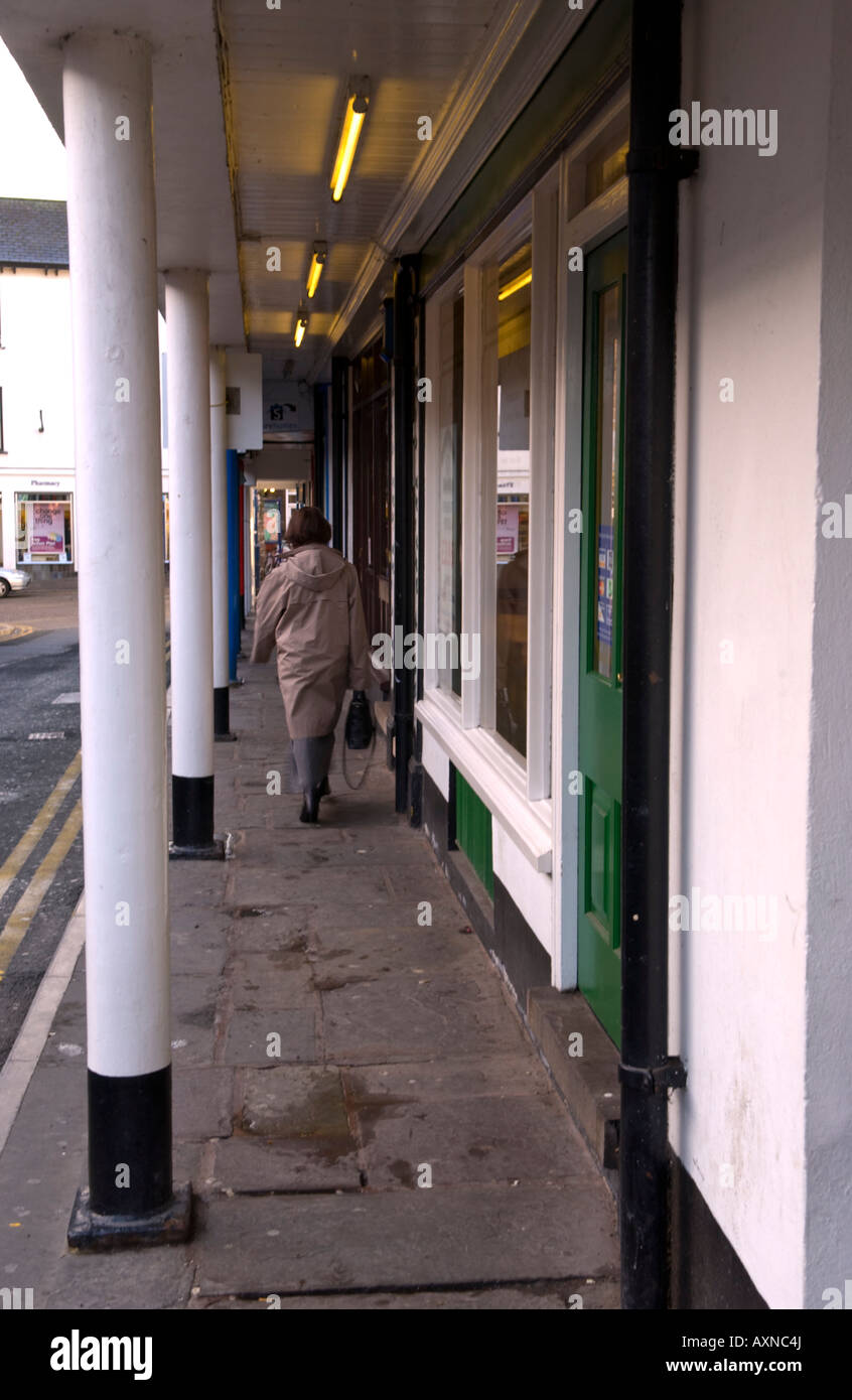 Market Street dating from 16th century with typical raised footway and ...