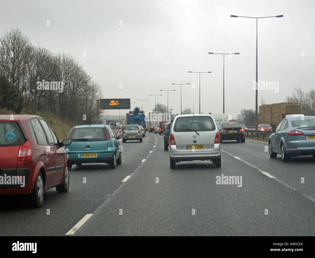 Traffic congestion on M62 motorway Stock Photo - Alamy