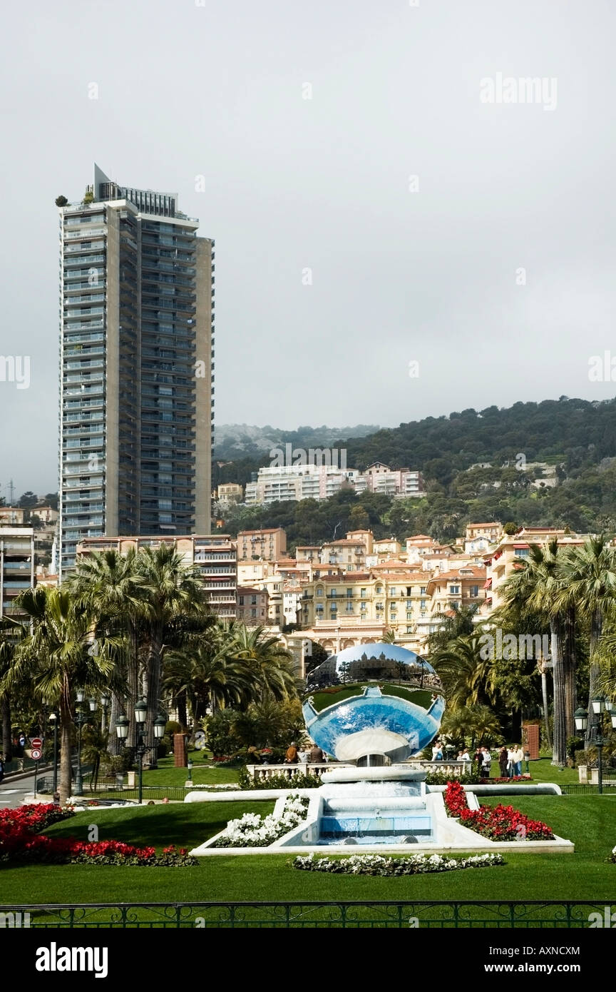 Monte Carlo Casino square with Anish Kapoor mirror sculpture, Monaco ...