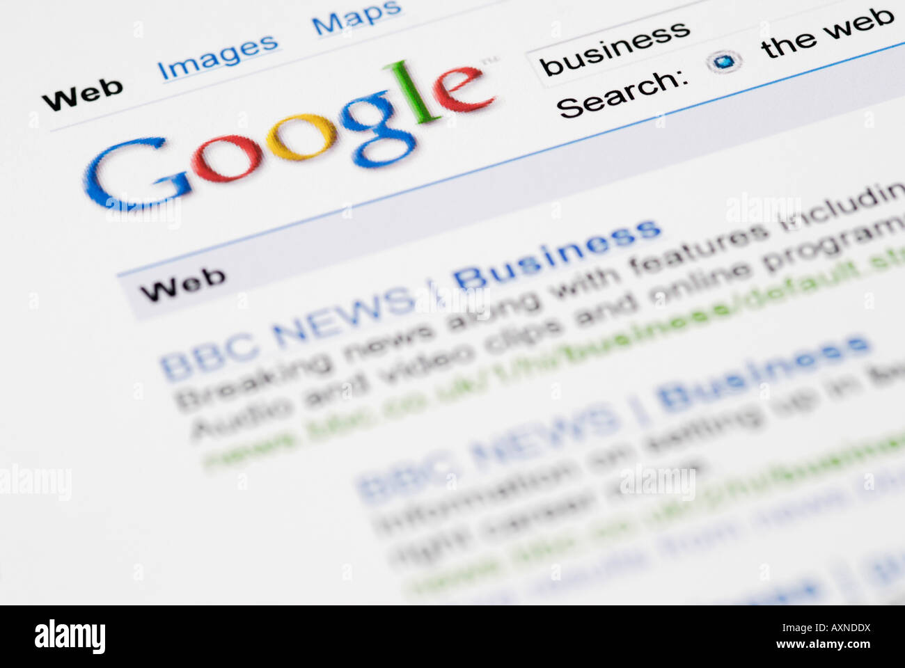 Google search page Stock Photo - Alamy
