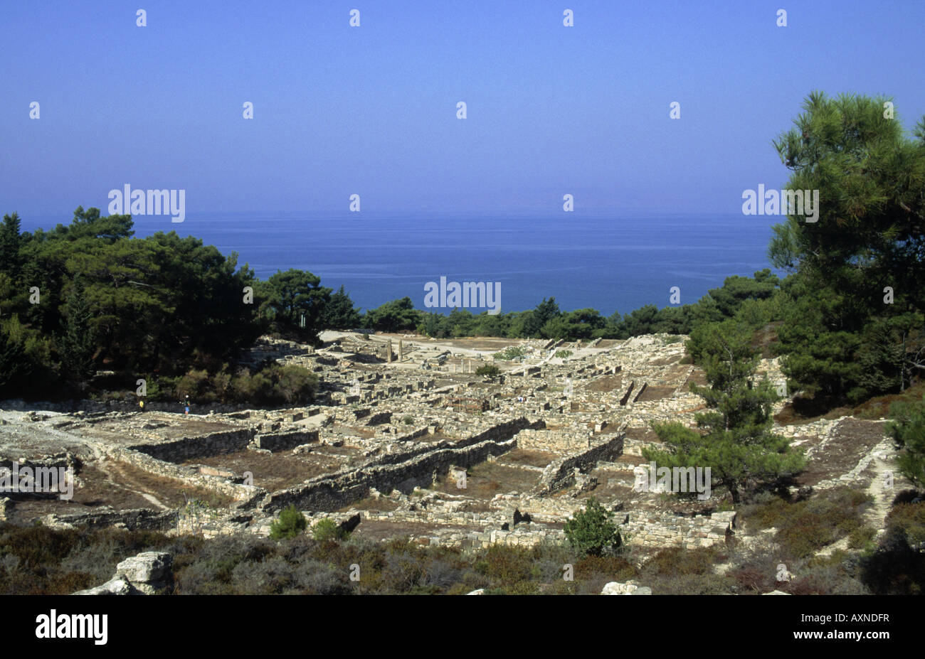 Dodecanese island Ruins of Doric city Archaeological site Kameiros View ...