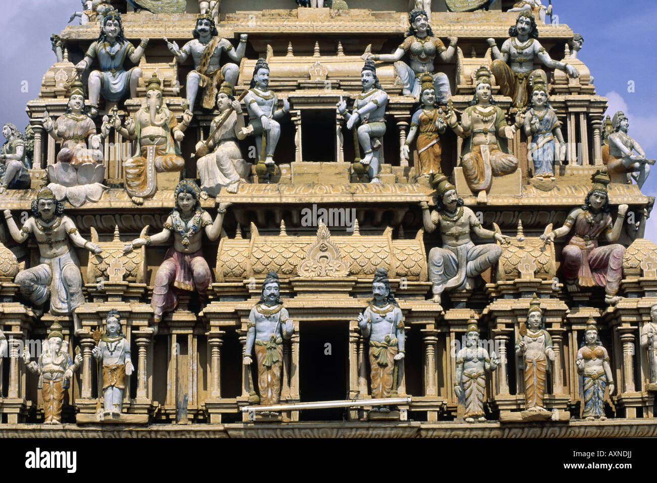 Hindu temple, between Anuradhapura and Colombo, Sri Lanka Stock Photo ...