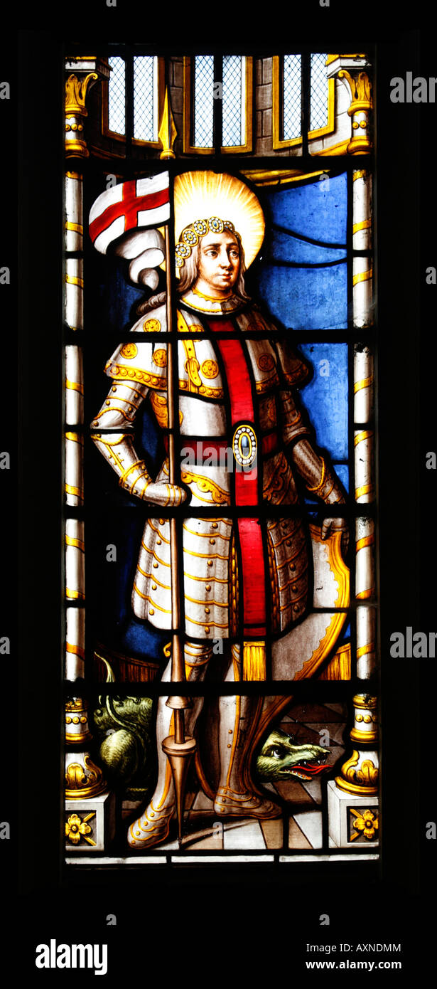 Stained glass of st george hi-res stock photography and images - Alamy