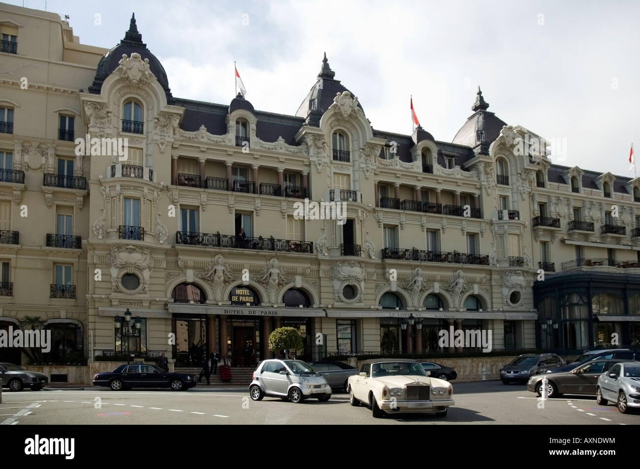 Façade of the famous Hotel De Paris, Monte-Carlo, Monaco, Europe Stock ...