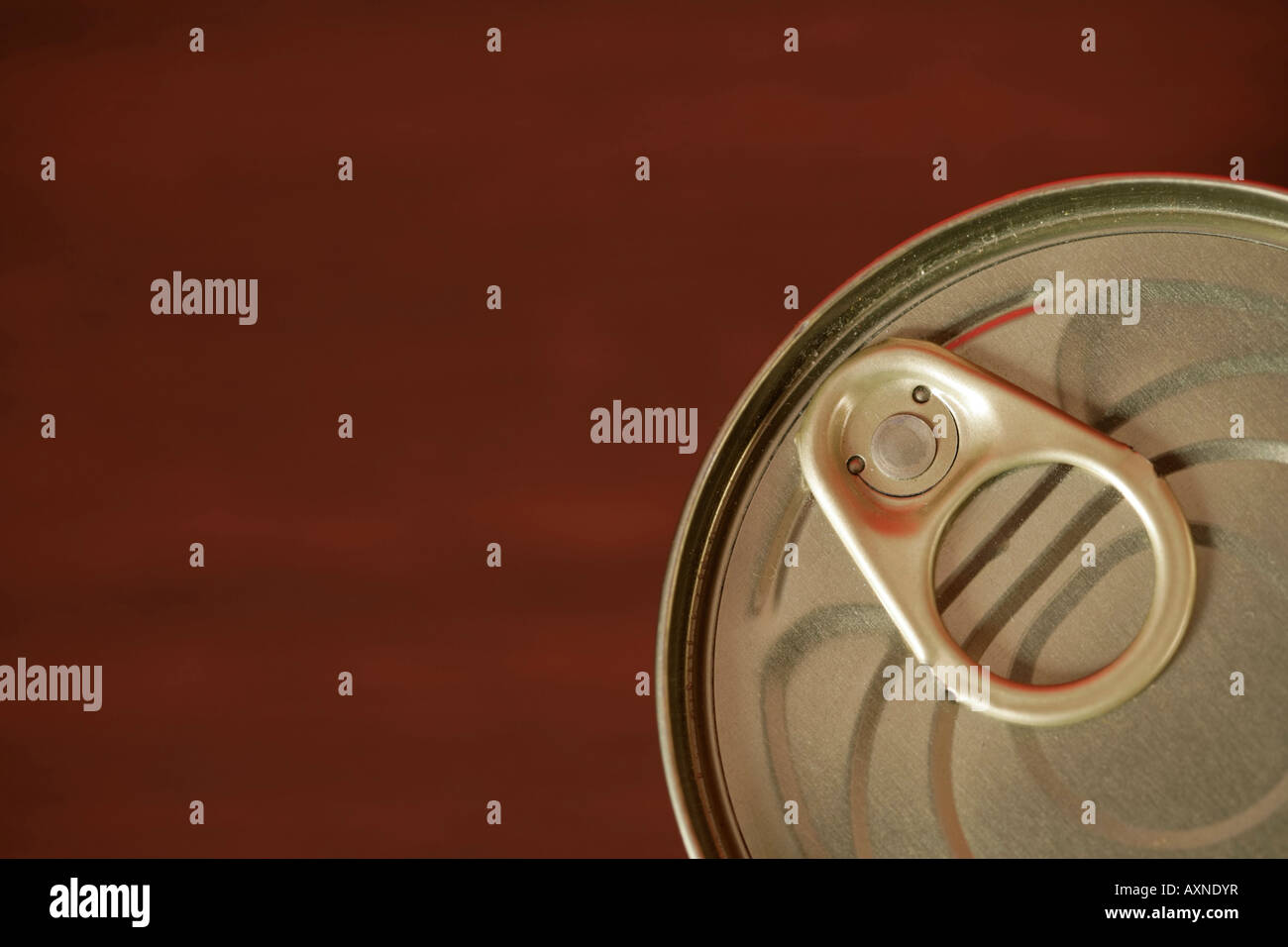 Clip on top of a can (part of), close-up Stock Photo - Alamy