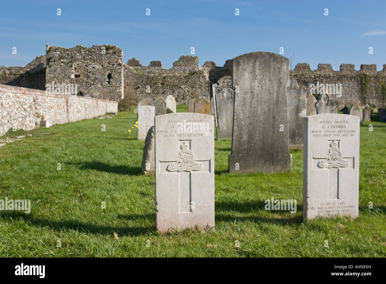 First World War Graves in the Churchyard within the walls of ...