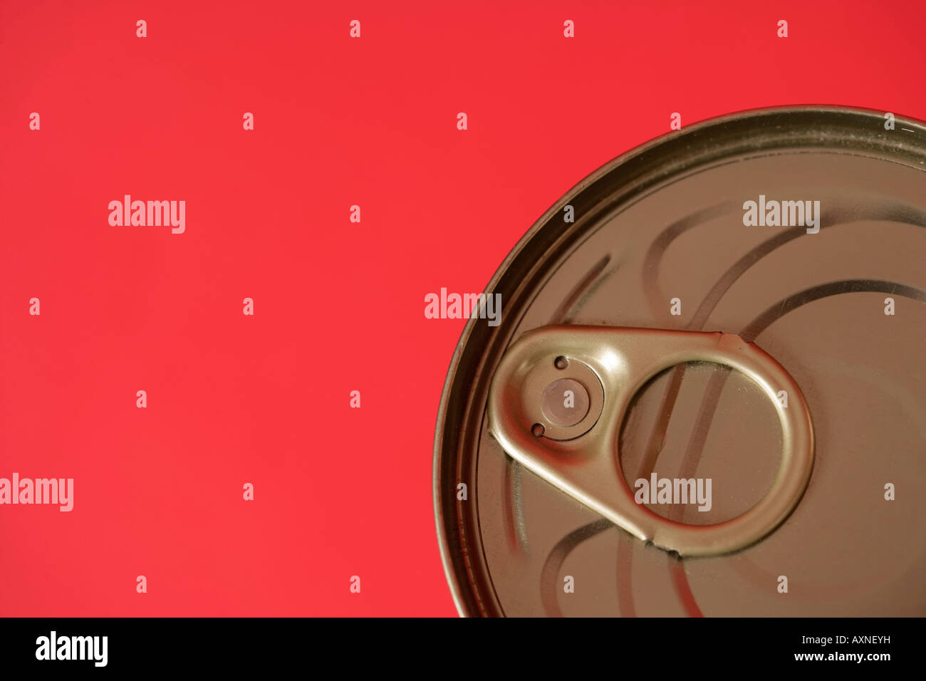 Clip on top of a can (part of), close-up Stock Photo - Alamy