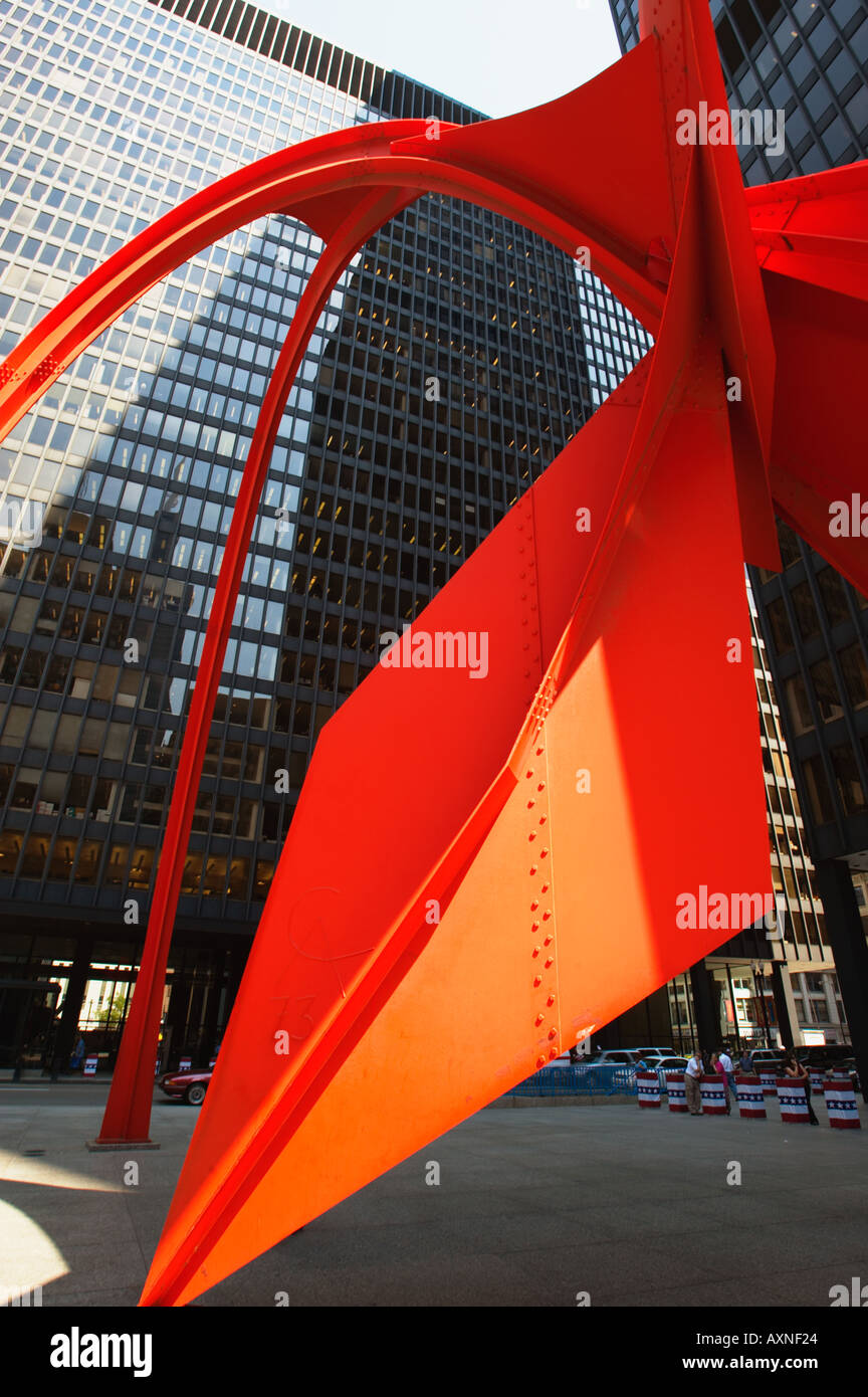 SCULPTURE Chicago Illinois Alexander Calder Flamingo sculpture Chicago ...
