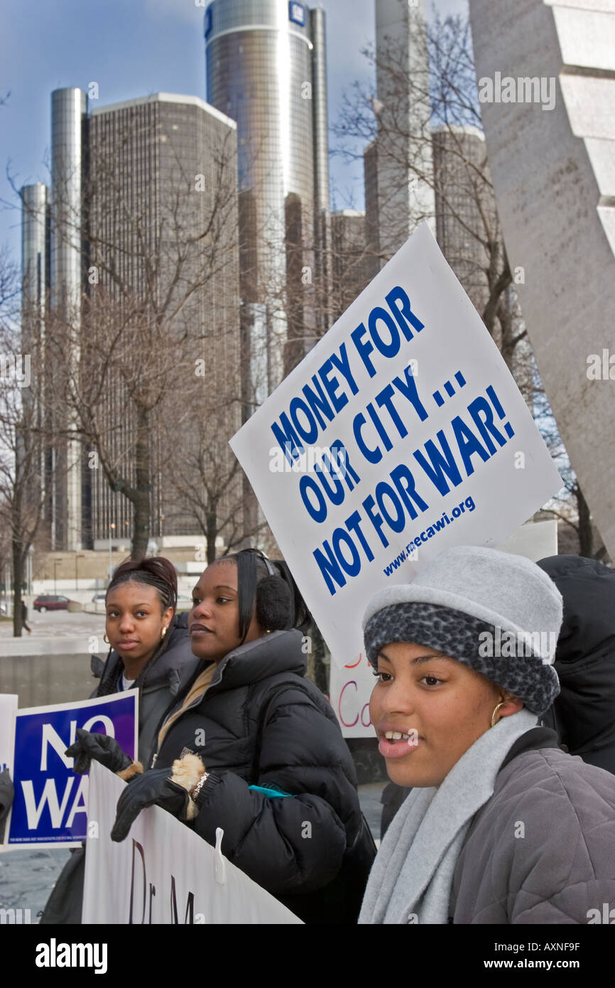 People Oppose Iraq War During Martin Luther King Jr Day in Detroit ...