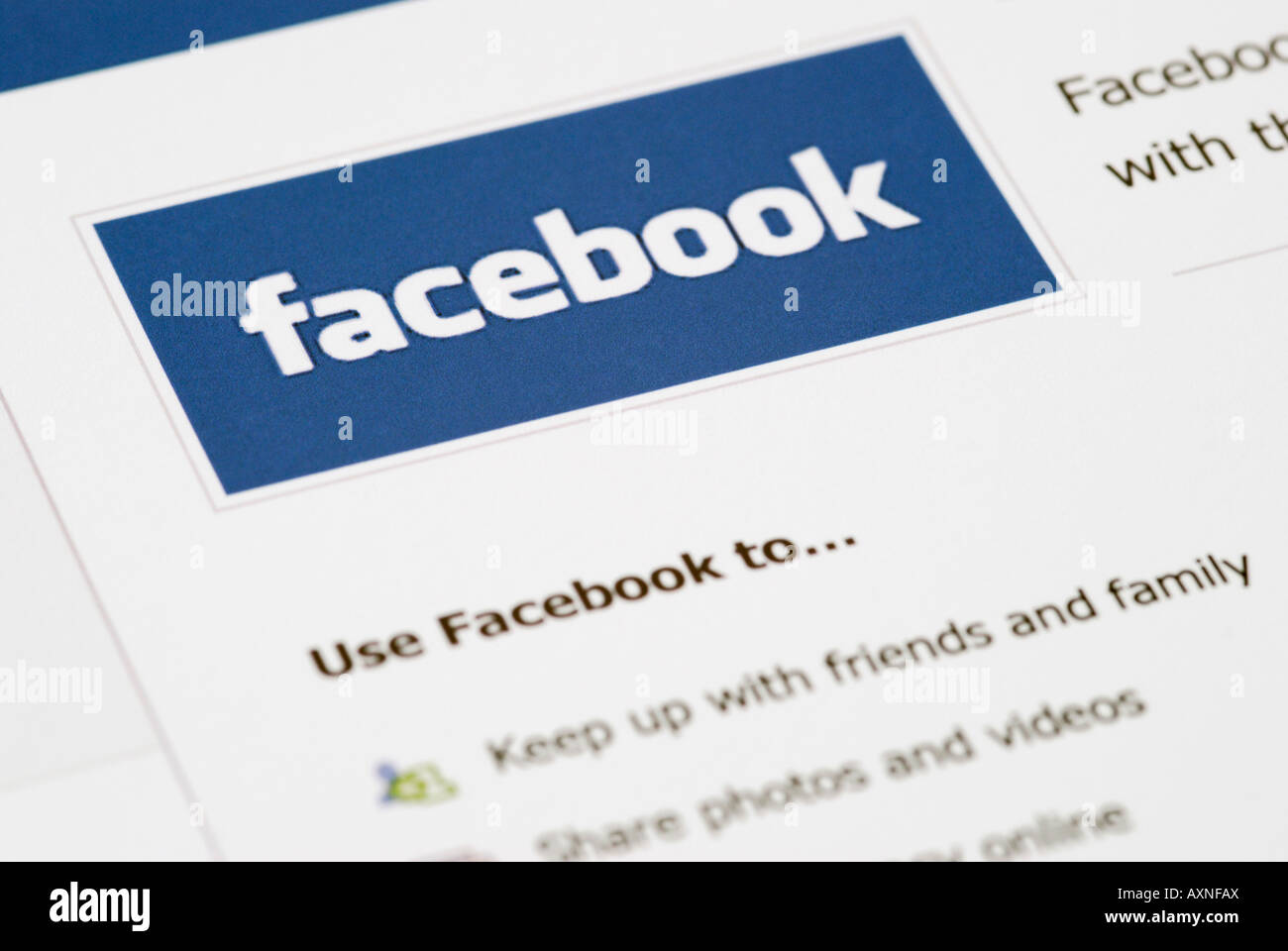 Screenshot facebook logo hi-res stock photography and images - Alamy