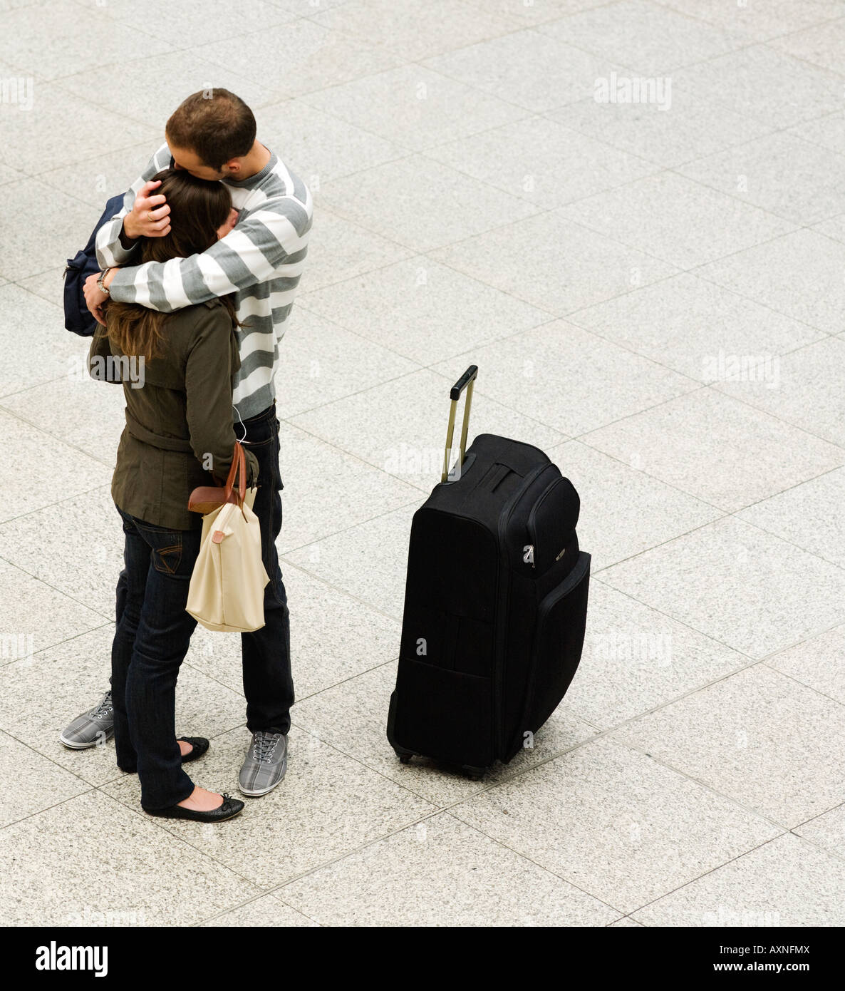 People Saying Goodbye Airport