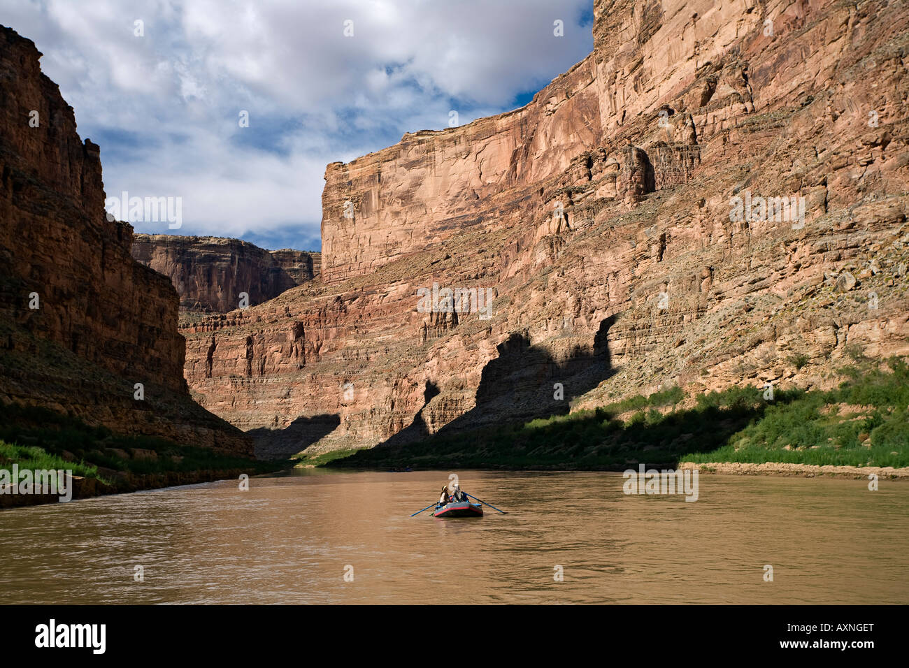 Kiley Miller and John Rzeczycki rafting down the Colorado river in ...
