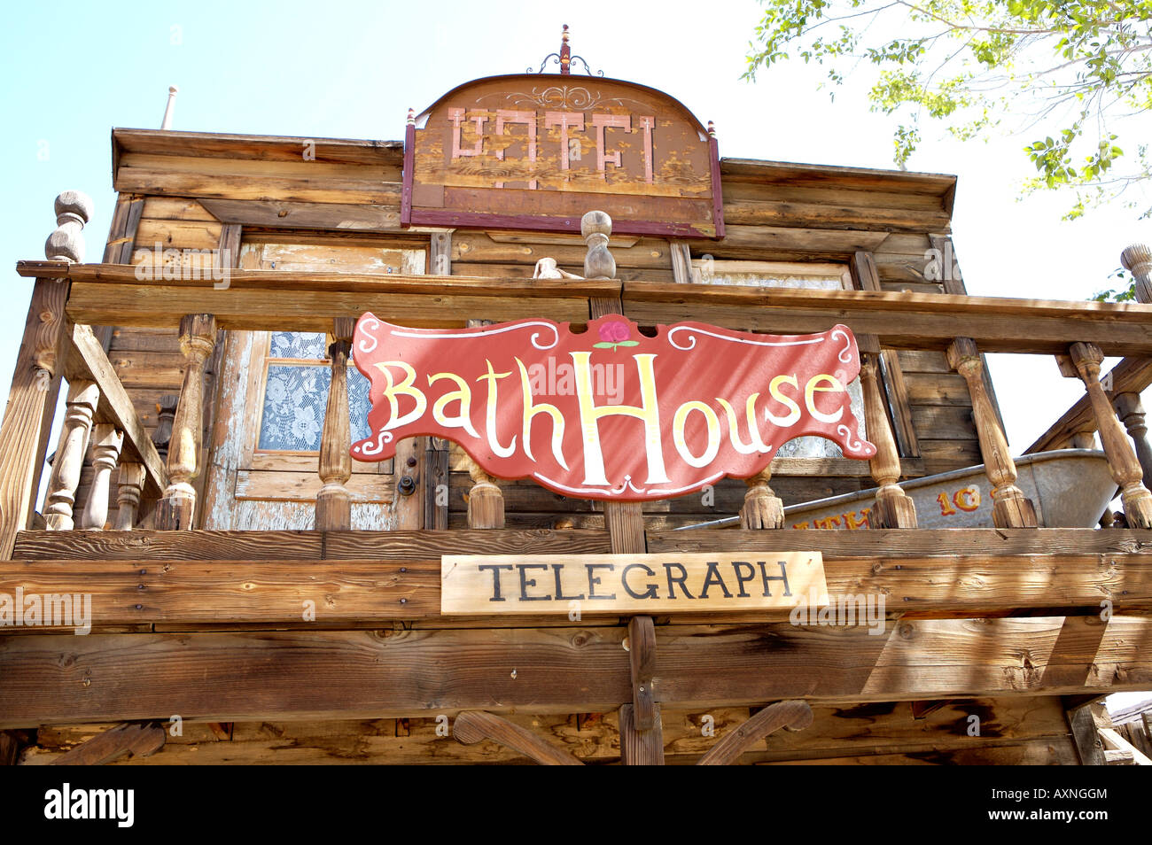 Western set Pioneer Town Stock Photo - Alamy