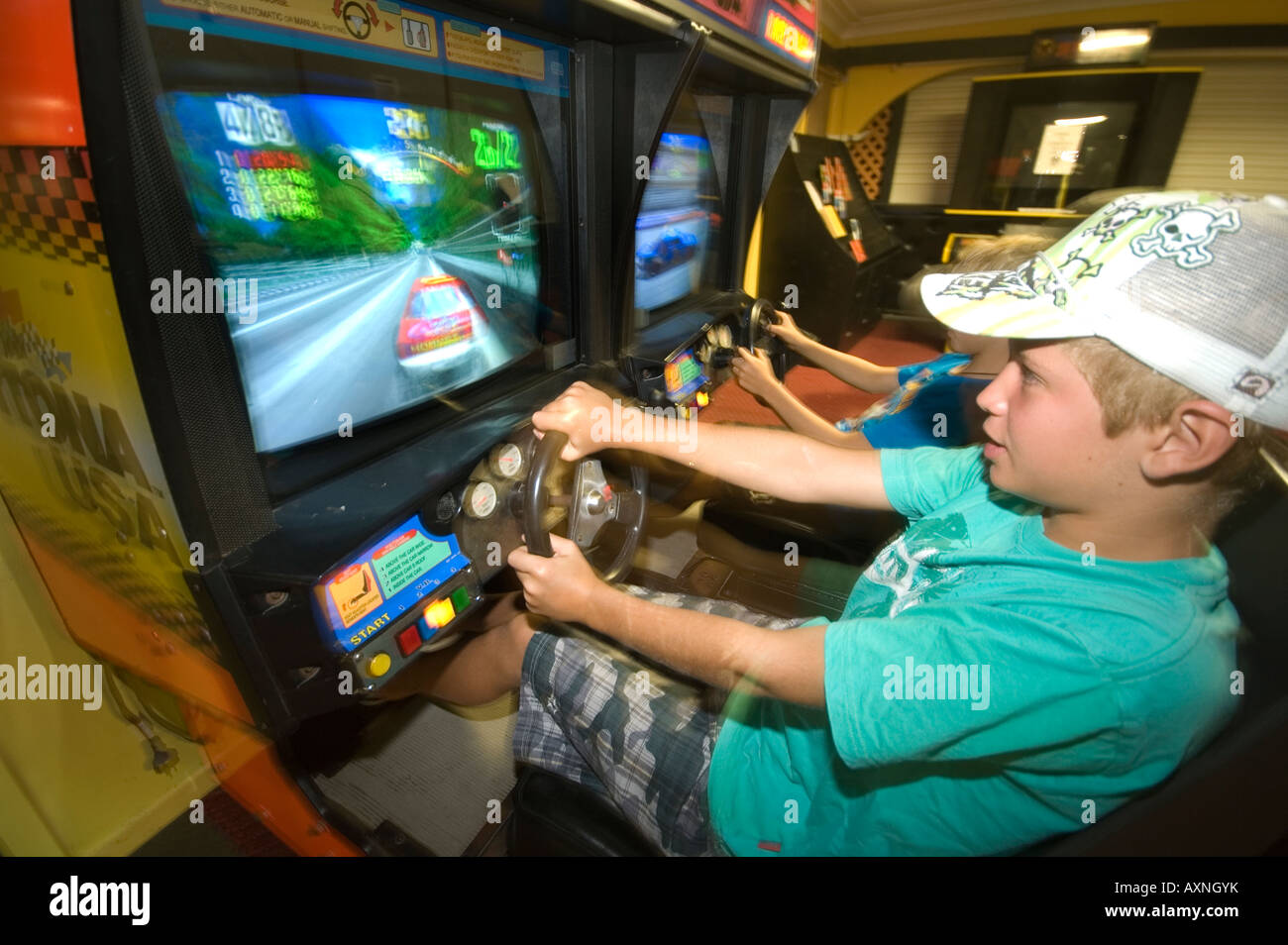 boys playing computer games Stock Photo - Alamy