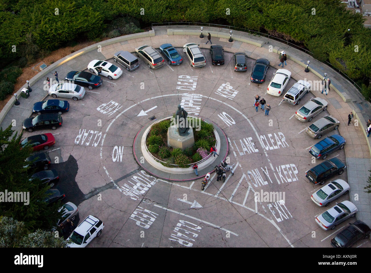Car park at Coit tower San Francisco USA Stock Photo - Alamy