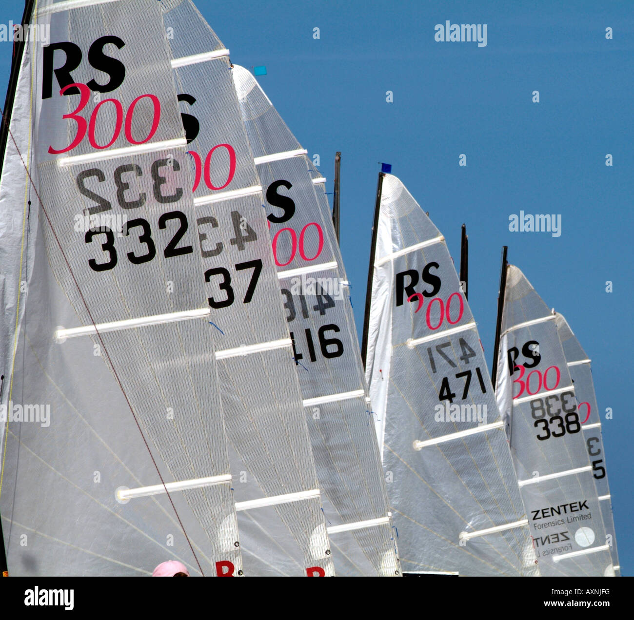 RS 300 sails hoisted Stock Photo - Alamy