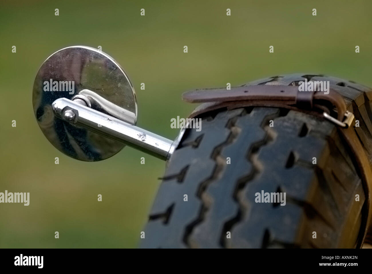 rear view mirror mounted on tyre Stock Photo - Alamy