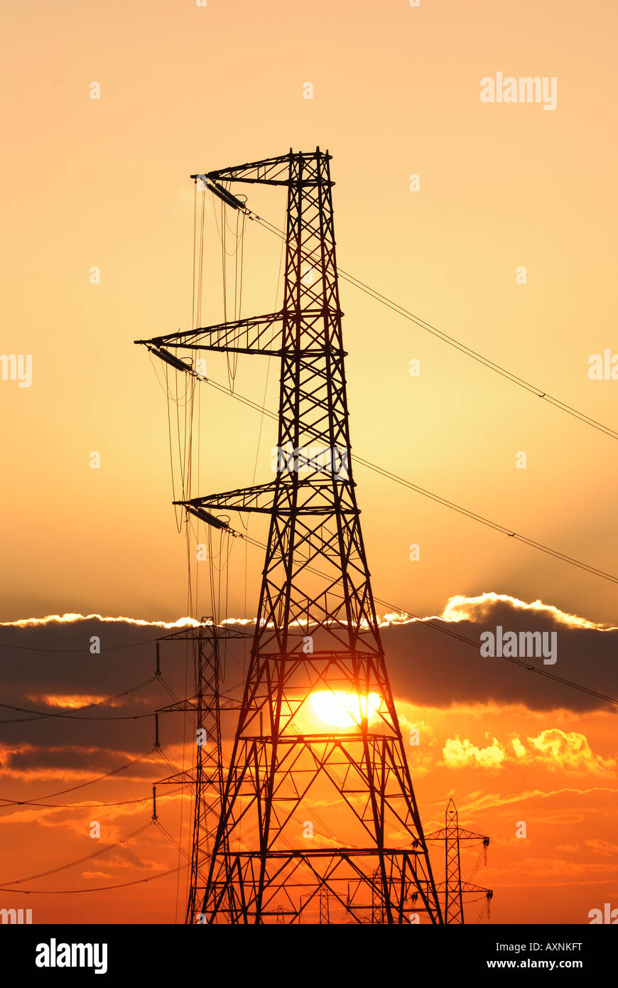 National grid electricity pylons Stock Photo - Alamy