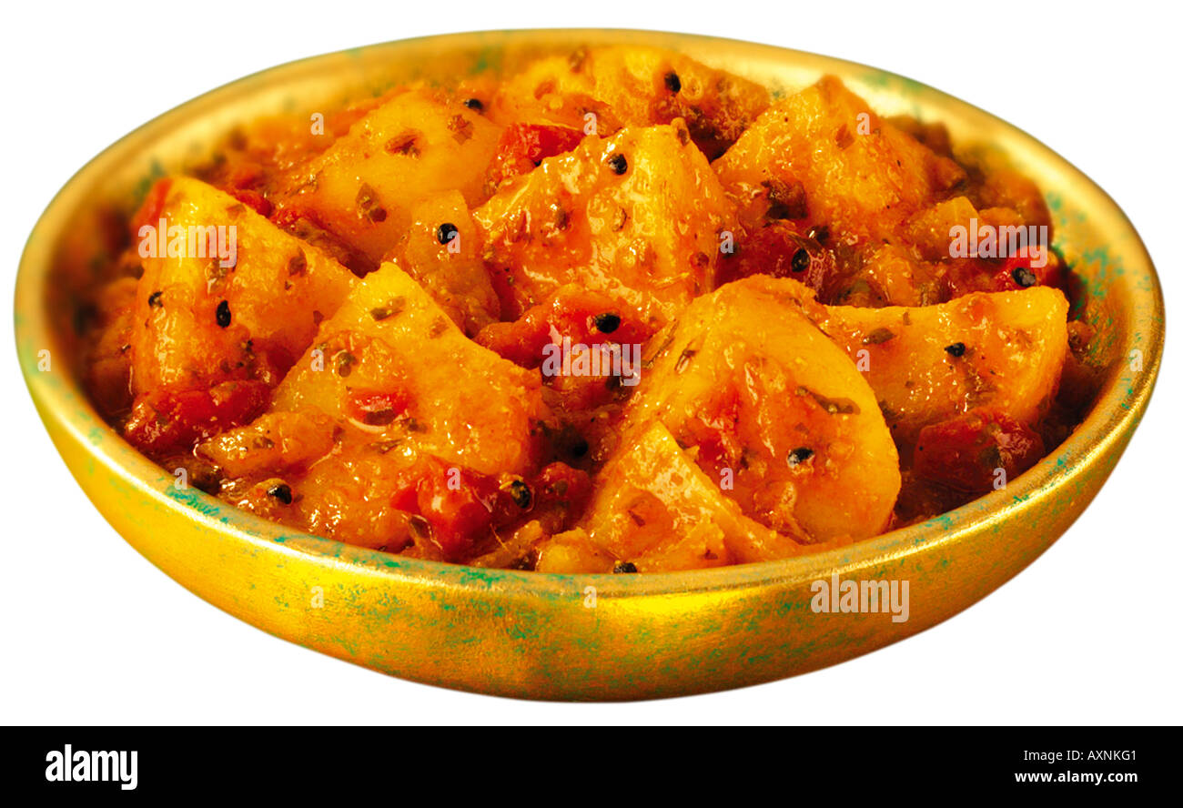 Indian curried potatoes hi-res stock photography and images - Alamy