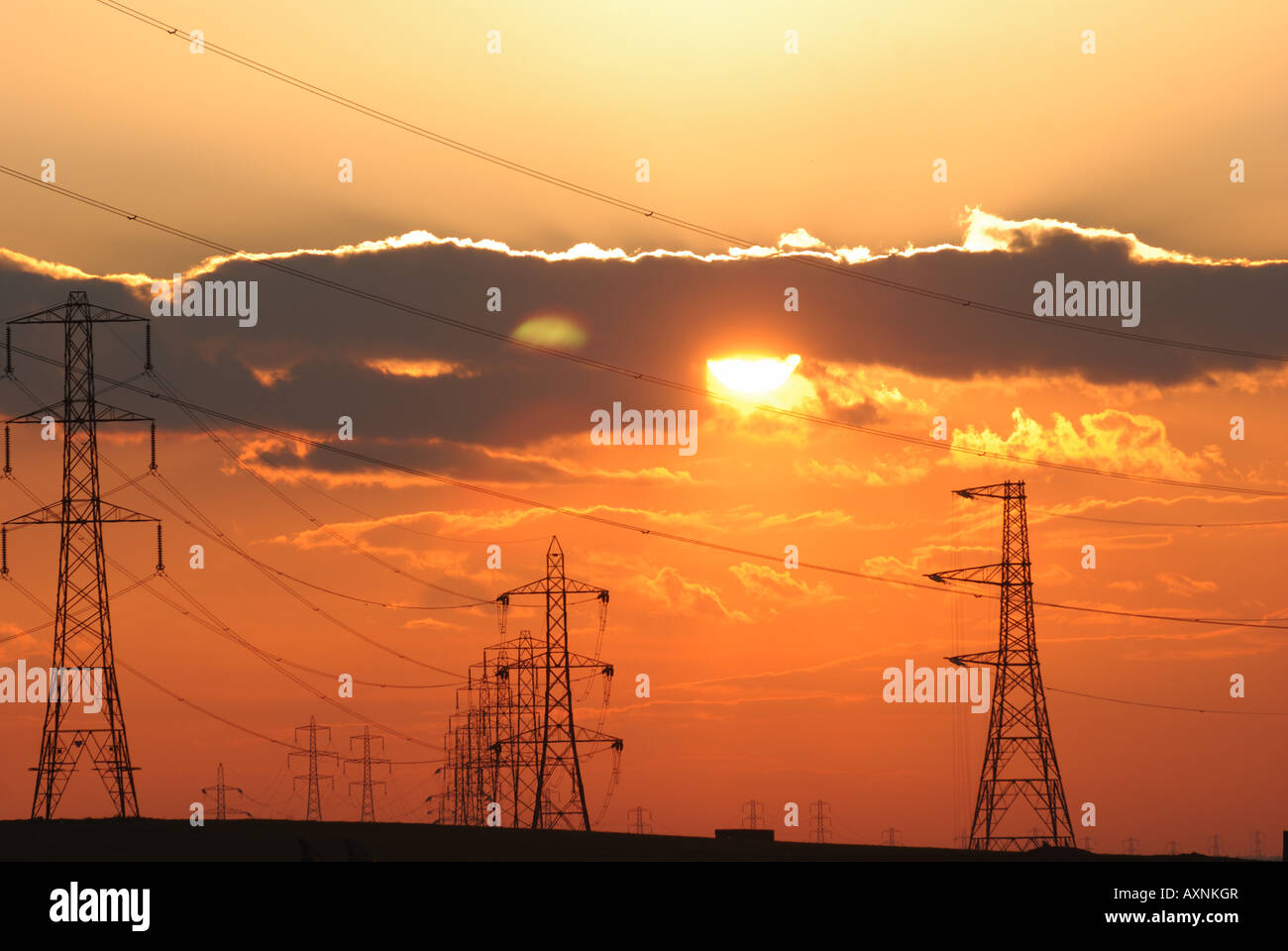 National grid electricity pylons Stock Photo - Alamy