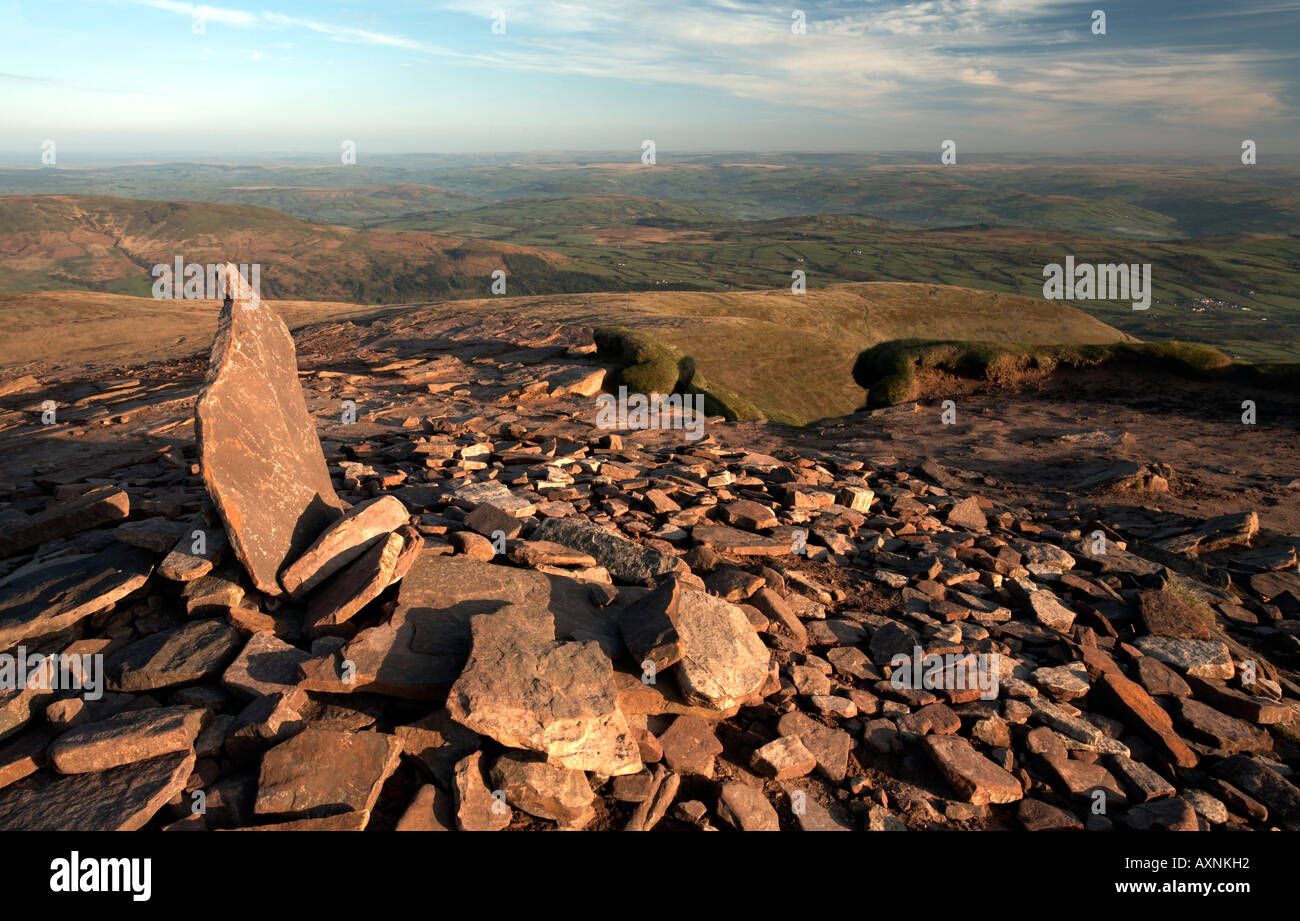 View from Peak of Corn Du Brecon Beacons Mid Wales Stock Photo - Alamy