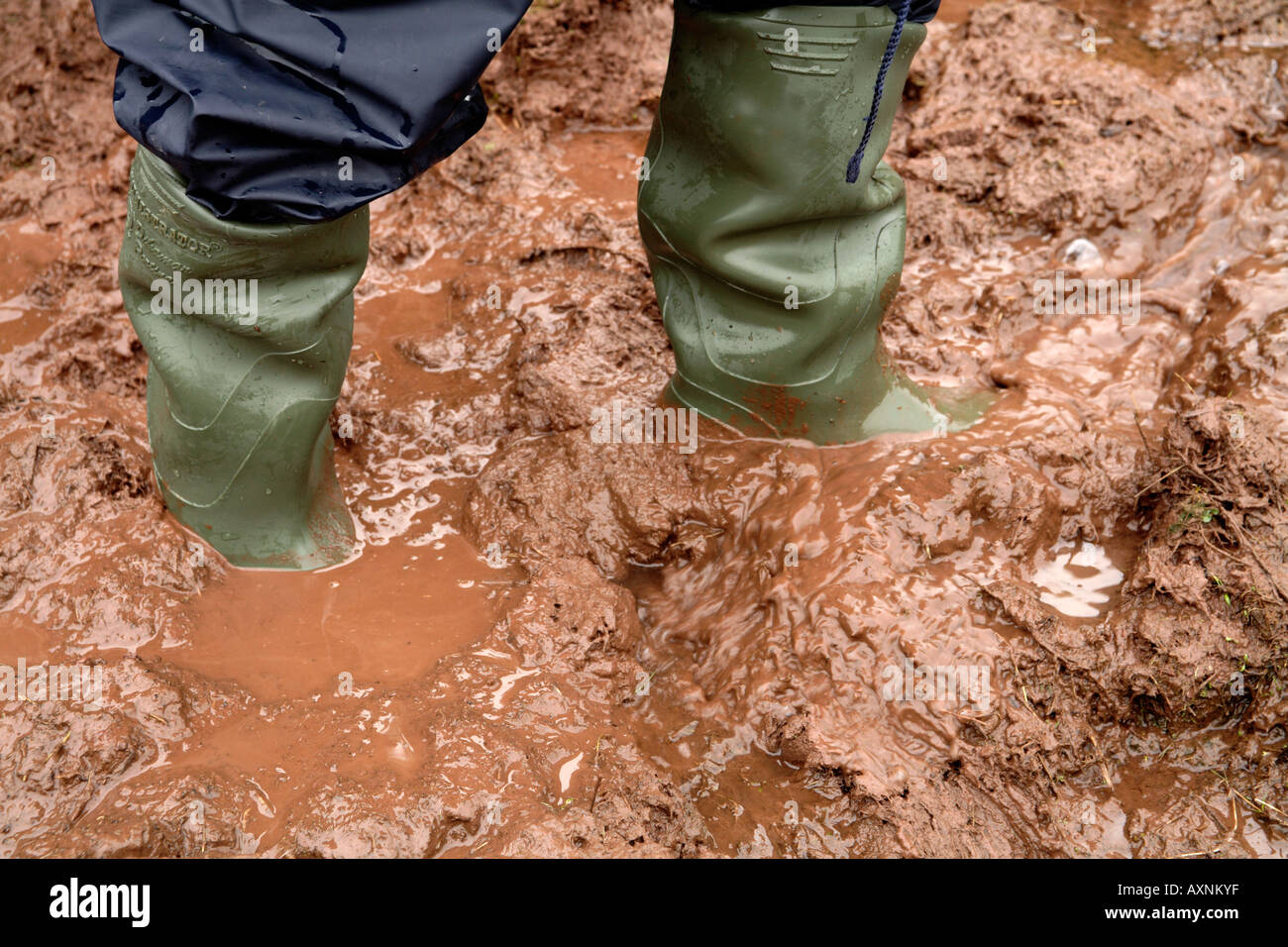 Wellies in Thick Mud People Lifestyle Wales Stock Photo: 9650174 - Alamy