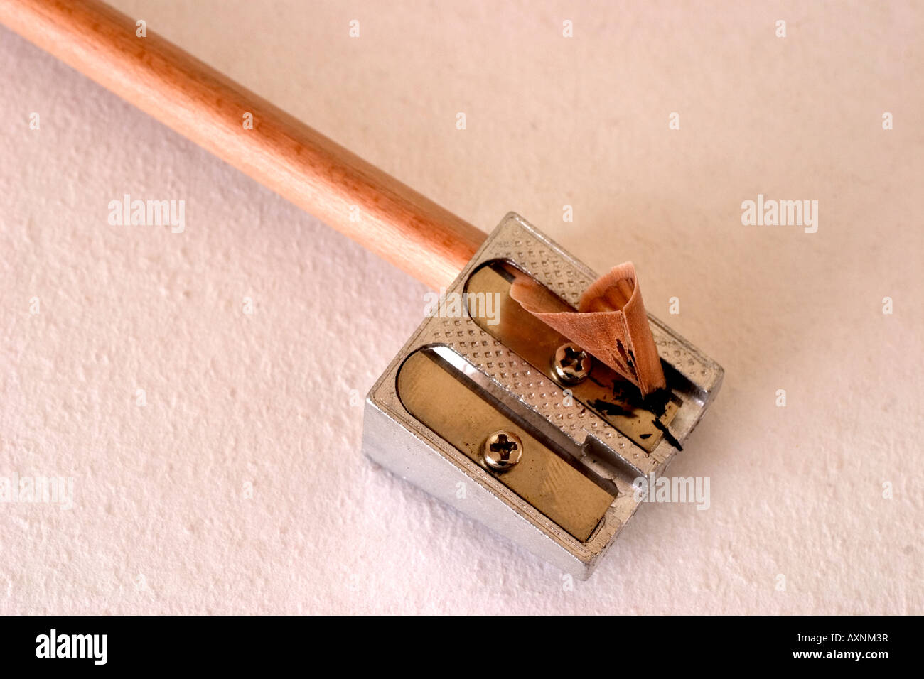 Pencil and sharpener Stock Photo - Alamy