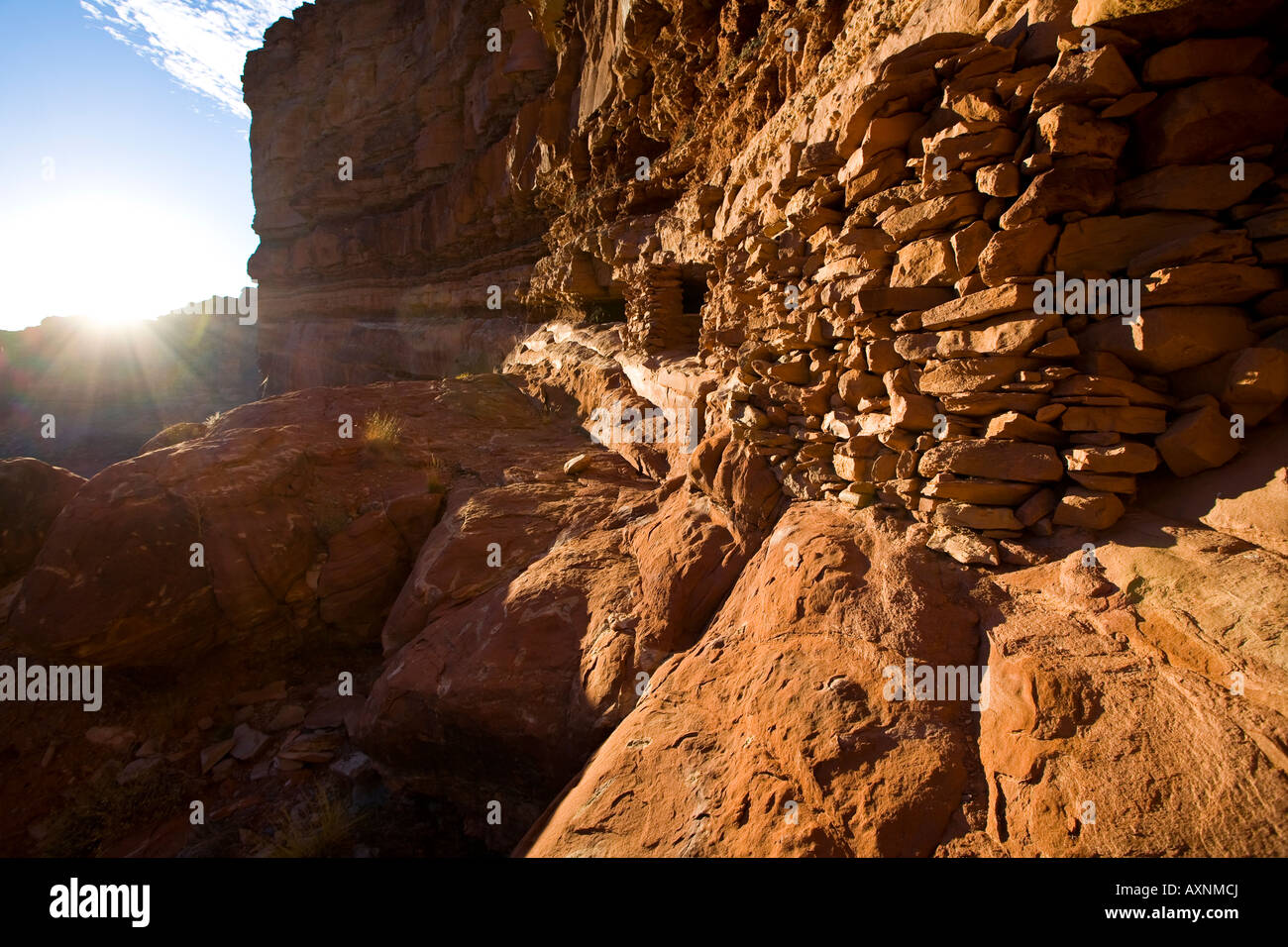 Indian ruins in Indian Creek Canyonlands National Park Utah Stock Photo ...